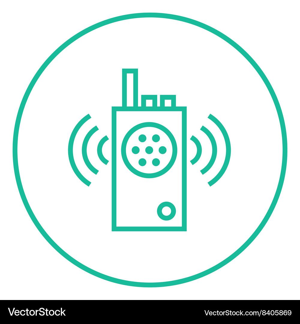 Radio set line icon Royalty Free Vector Image - VectorStock