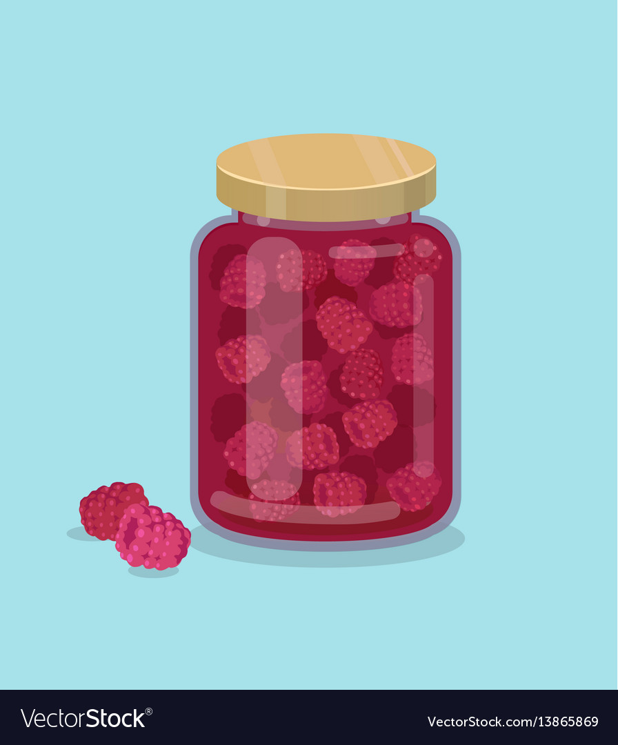 Raspberry jam Royalty Free Vector Image - VectorStock