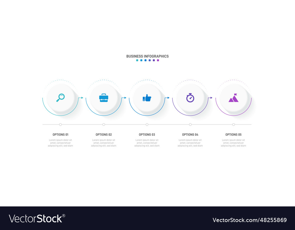 Timeline infographic with infochart modern Vector Image