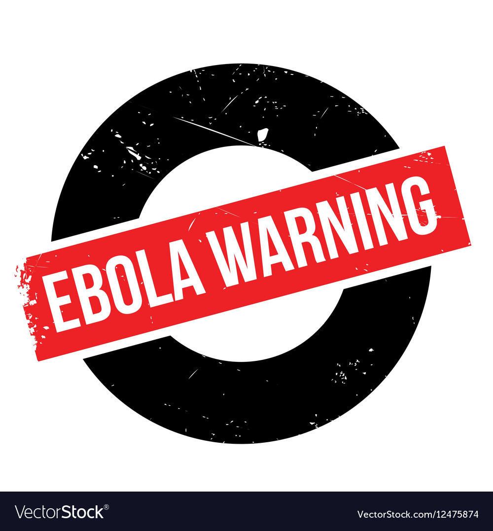 Ebola warning rubber stamp Royalty Free Vector Image