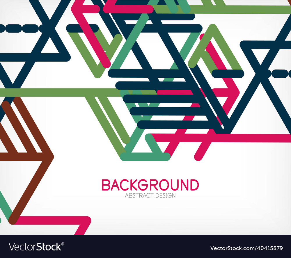 Abstract background color lines on white Vector Image