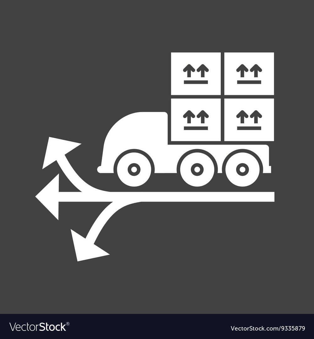 Multiple delivery points Royalty Free Vector Image