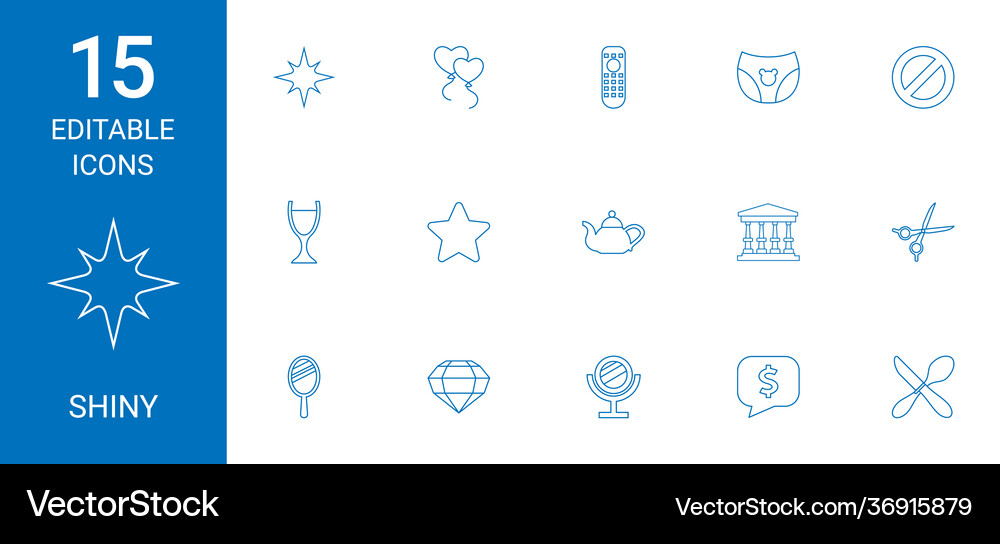 Shiny icons Royalty Free Vector Image - VectorStock