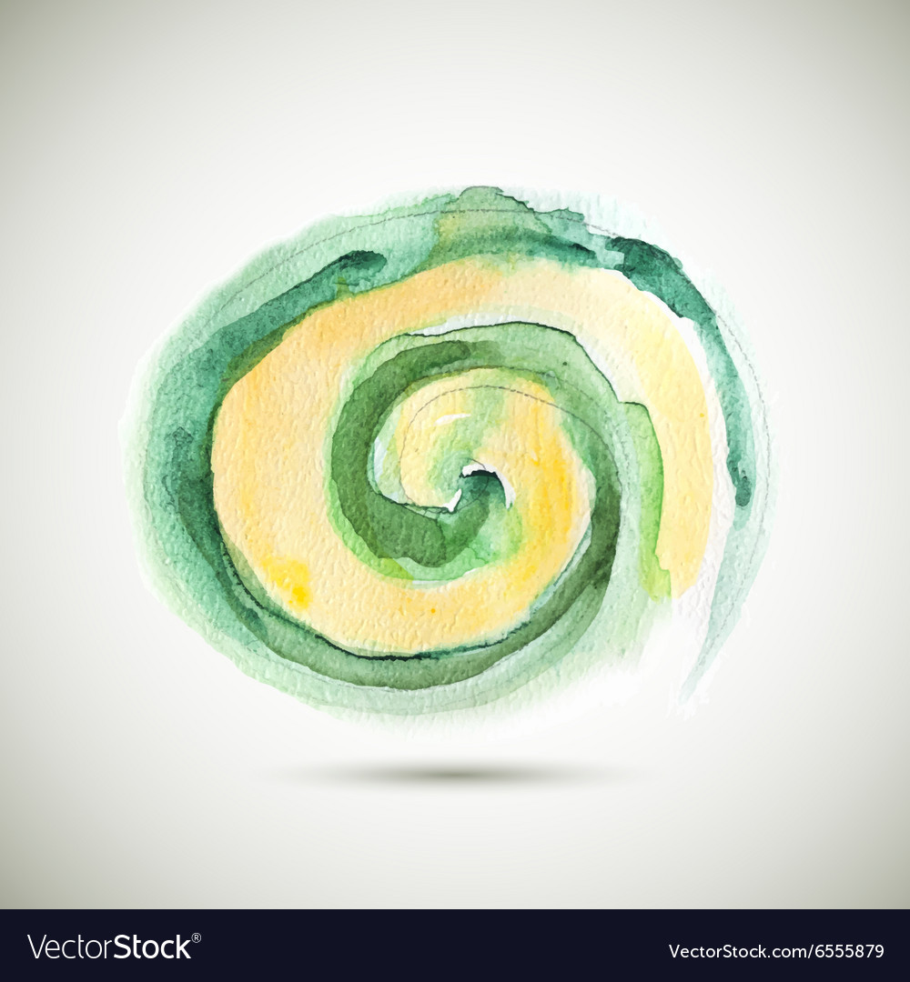 Watercolor spiral Royalty Free Vector Image - VectorStock