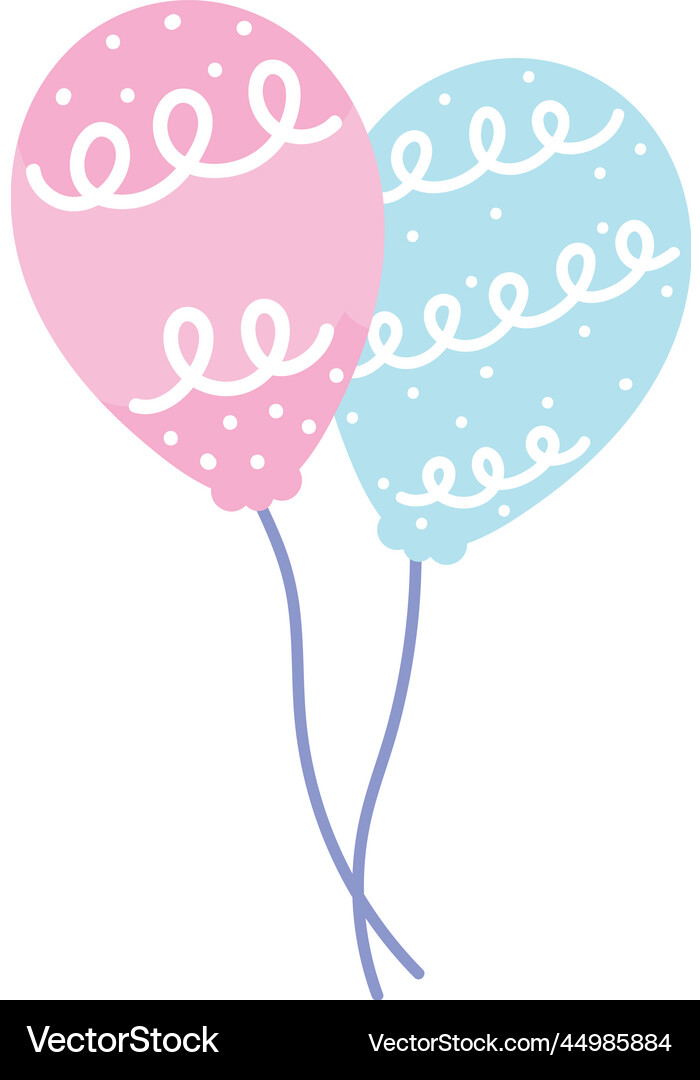 Balloons party birthday Royalty Free Vector Image