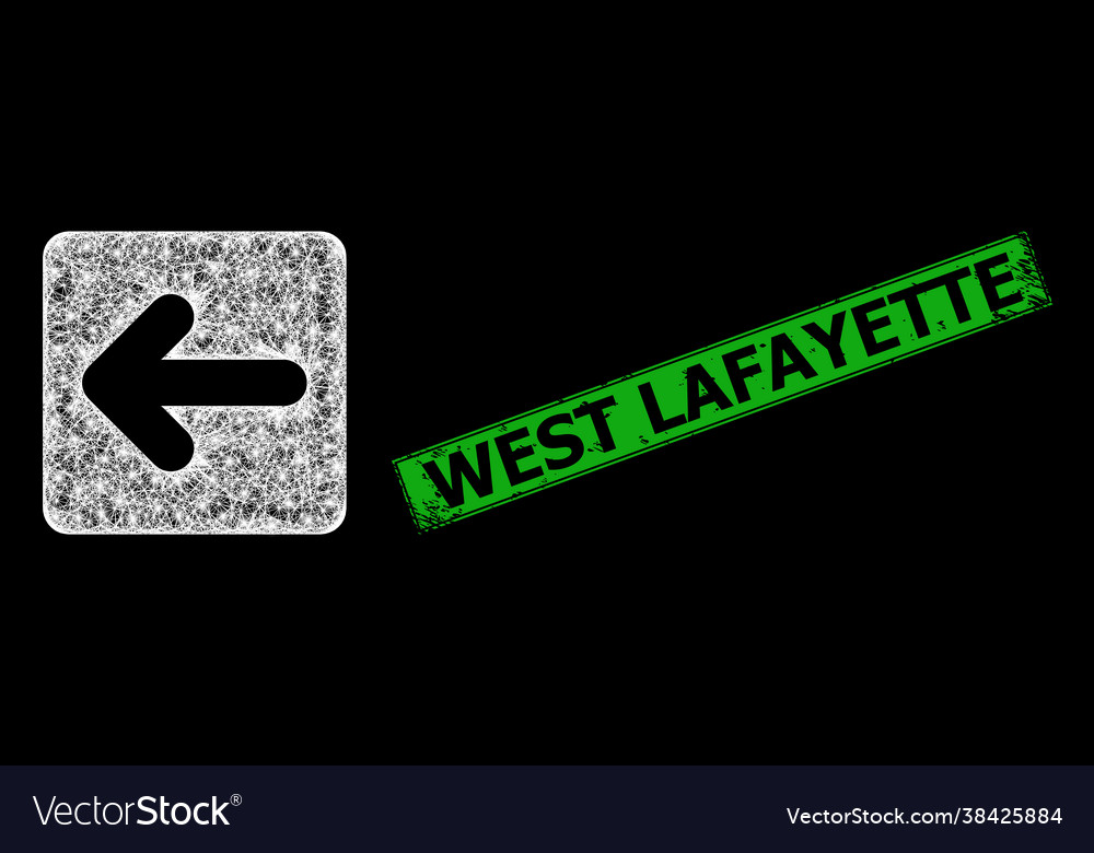 Textured west lafayette badge and hatched left Vector Image Textured west lafayette badge and hatched left Vector Image