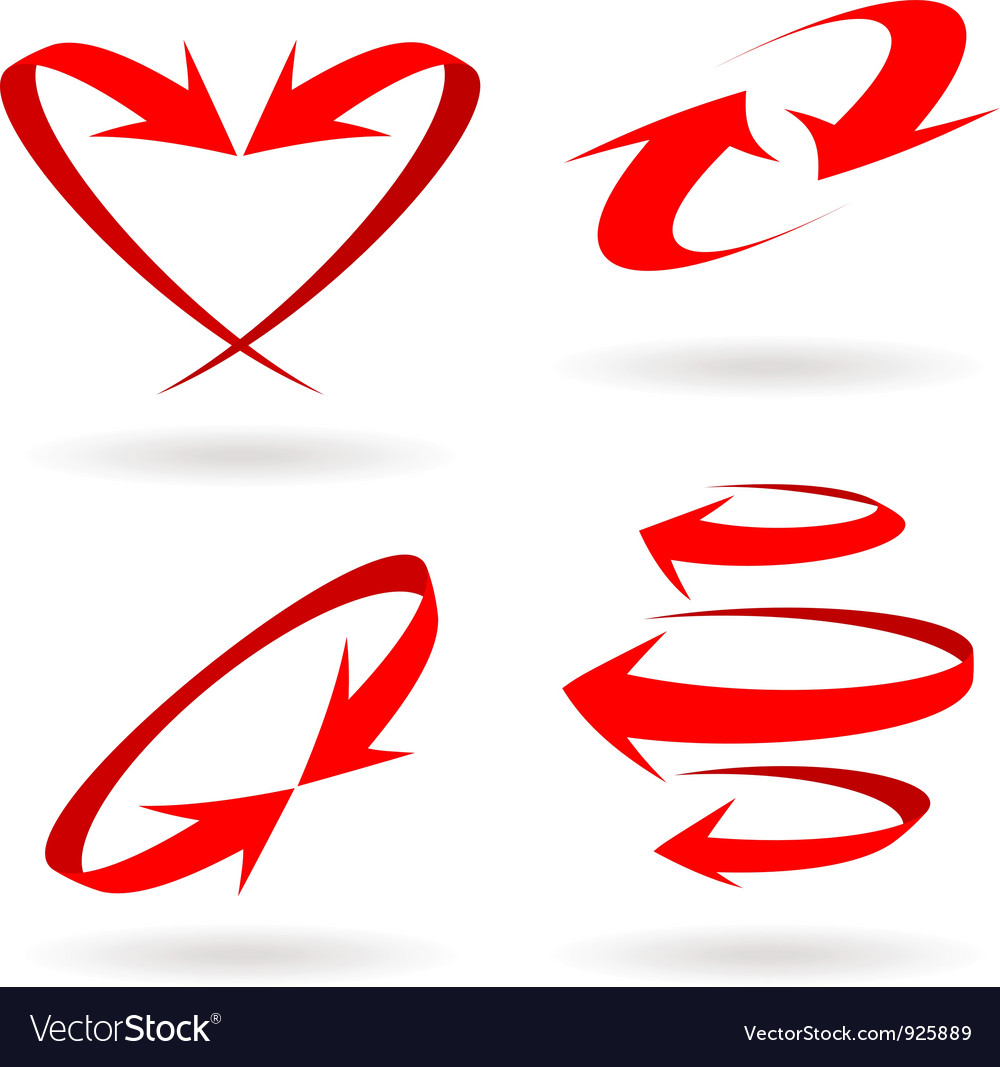 Business 3d abstract icons set Royalty Free Vector Image