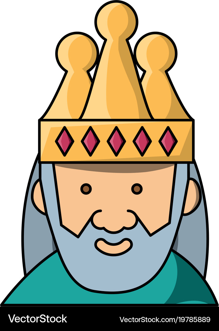 Cartoon king icon image Royalty Free Vector Image