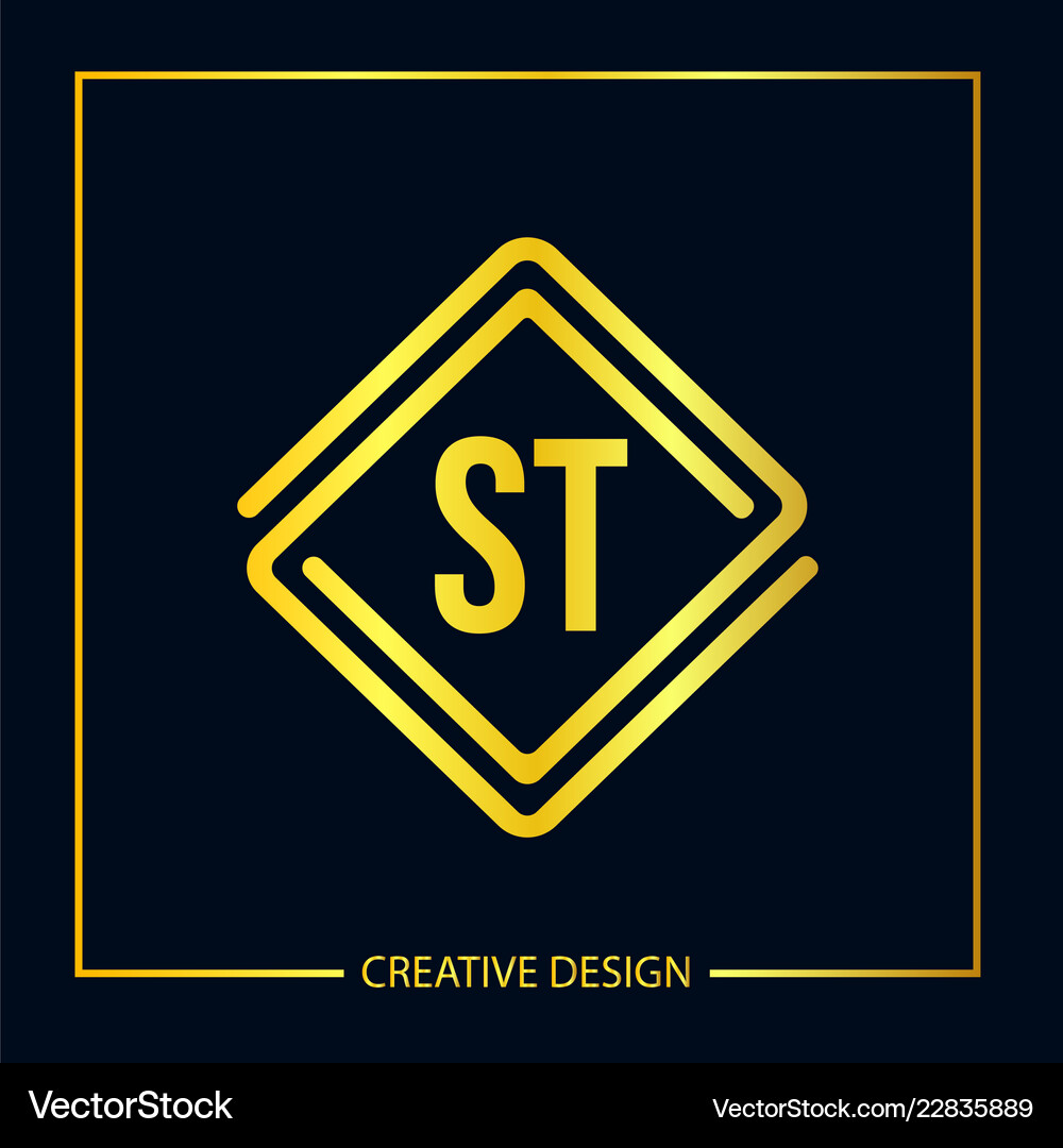 Initial letter st logo template design Royalty Free Vector