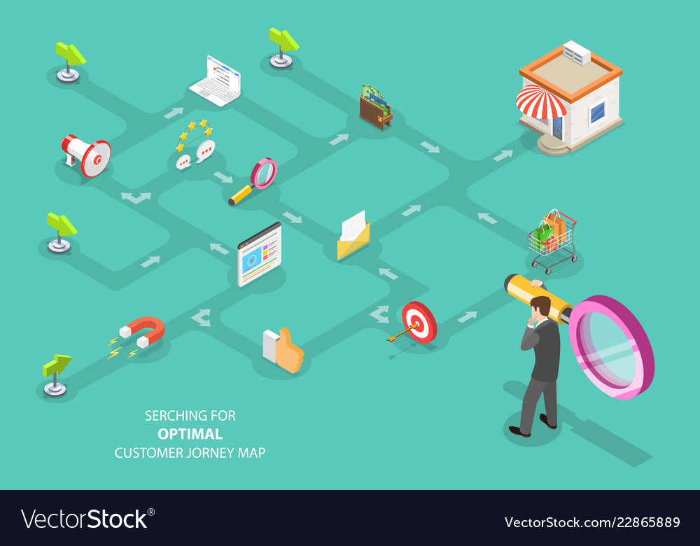 Isometric flat concept serching Royalty Free Vector Image Isometric flat concept serching Royalty Free Vector Image