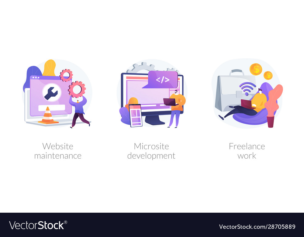 Web development services concept metaphors Vector Image Web development services concept metaphors Vector Image