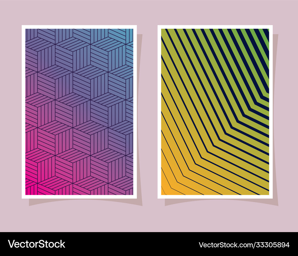 Blue with pink and green gradient pattern Vector Image