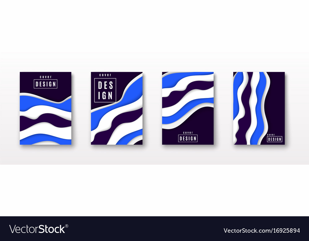 Cover pattern template set Royalty Free Vector Image