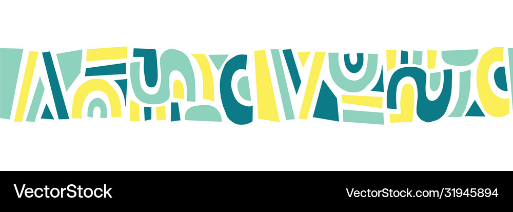 Geometric Shapes Border - Kids Decor Royalty Free Vector
