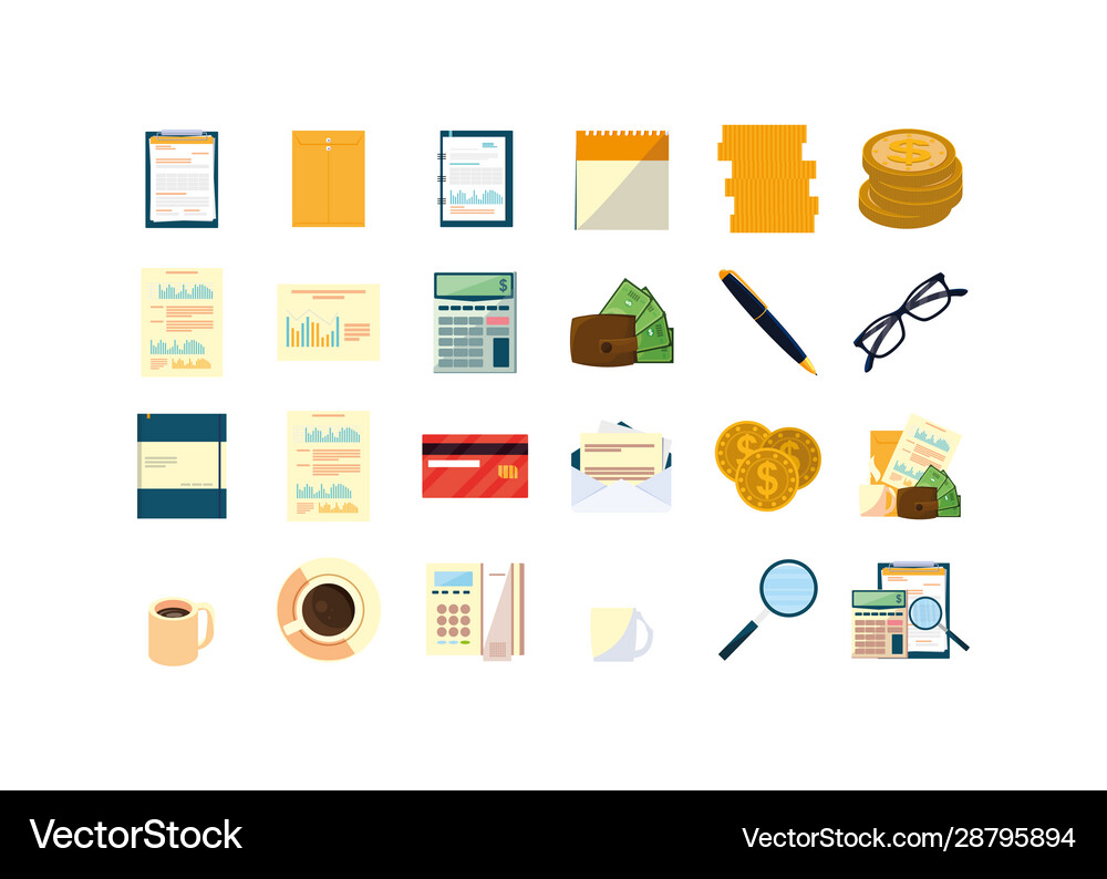 Isolated business icon set design Royalty Free Vector Image