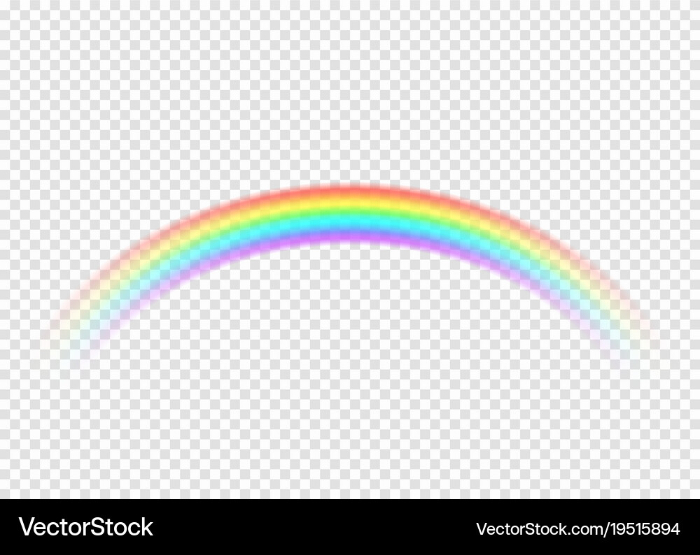 Rainbow with limpid section edge isolated Vector Image