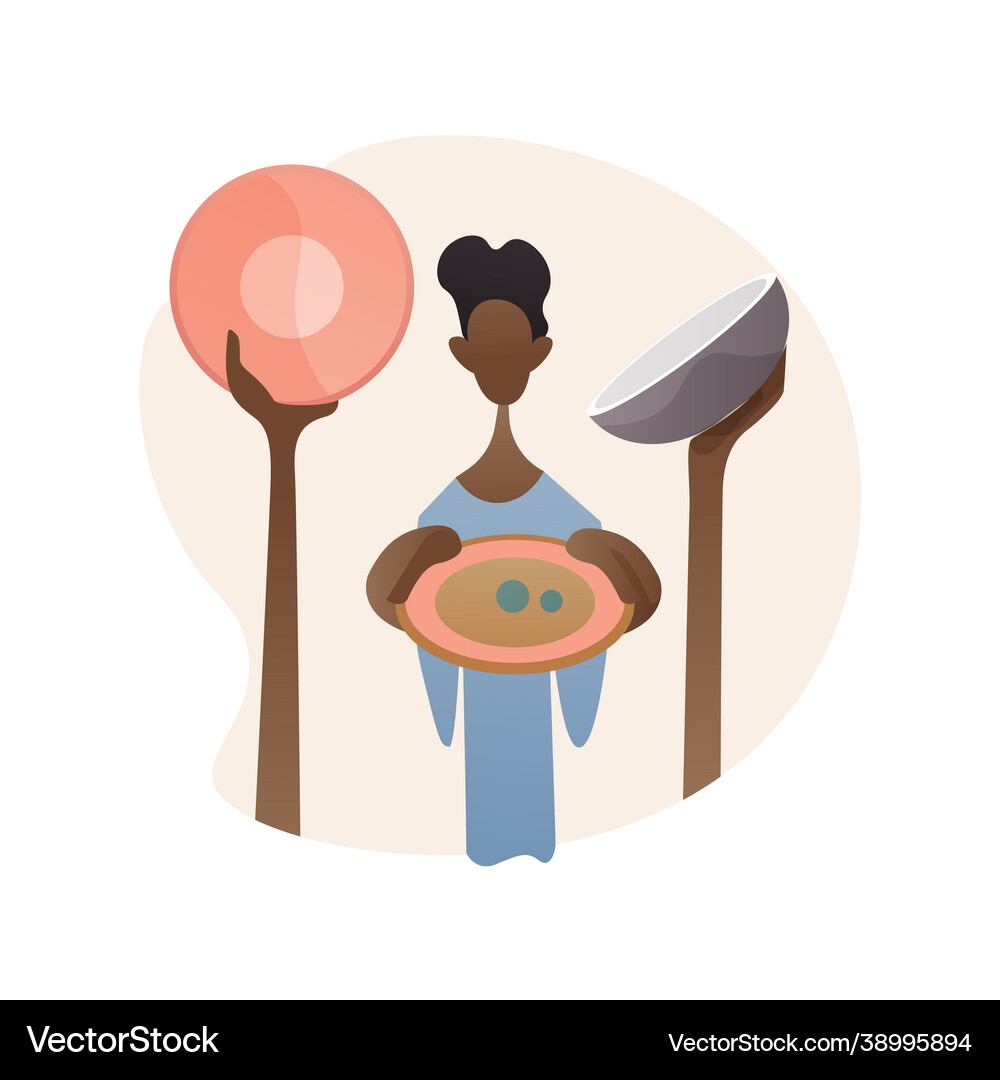 Starvation and malnutrition abstract concept Vector Image