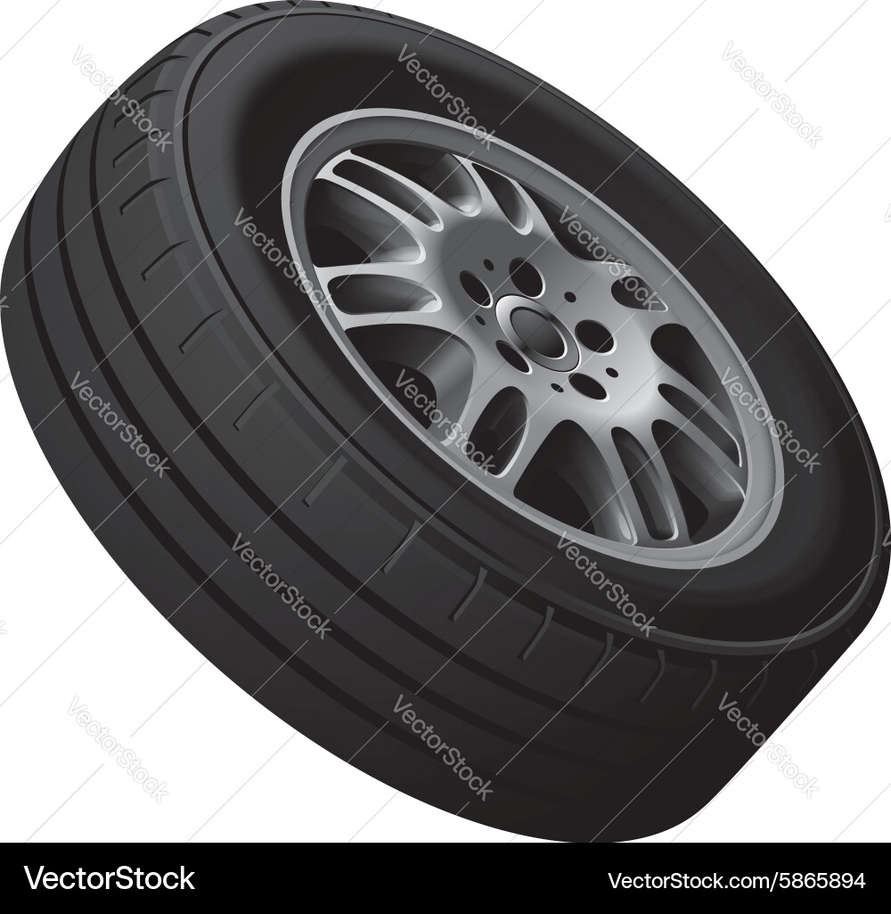 Vans wheel Royalty Free Vector Image - VectorStock
