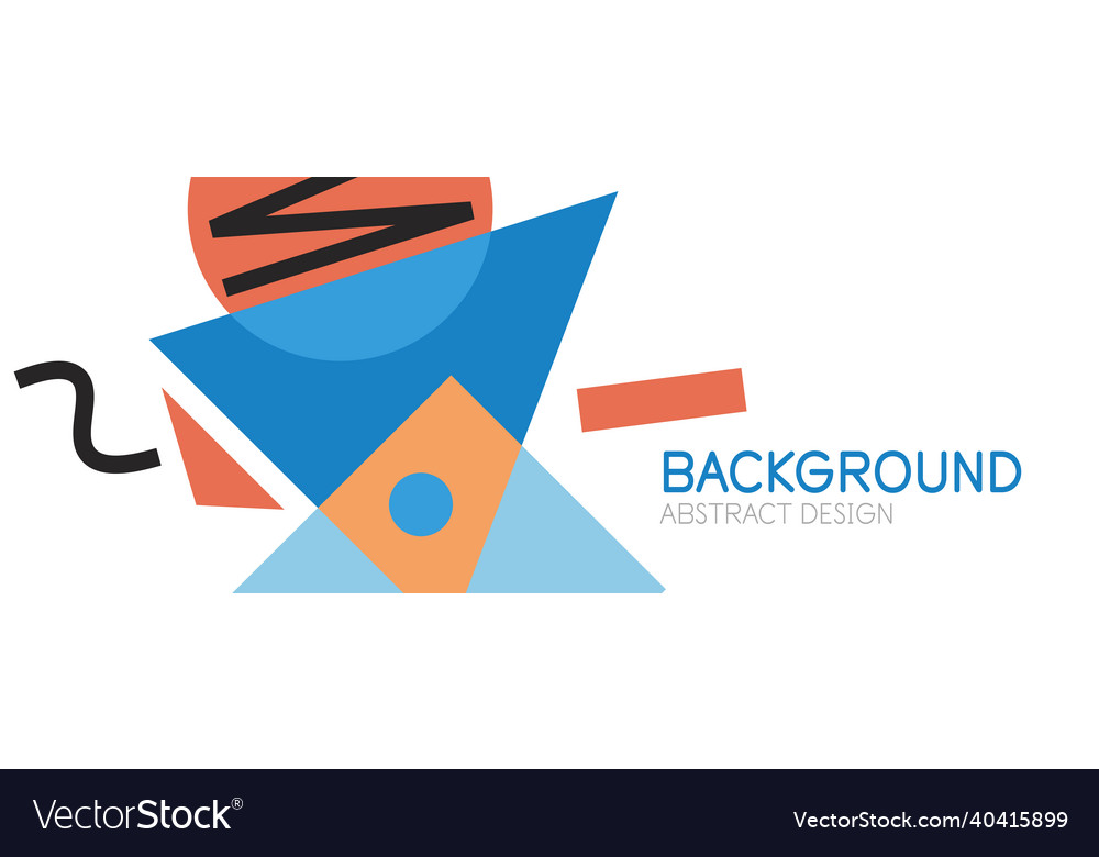 Abstract Background Blocks Lines Triangles Vector Image