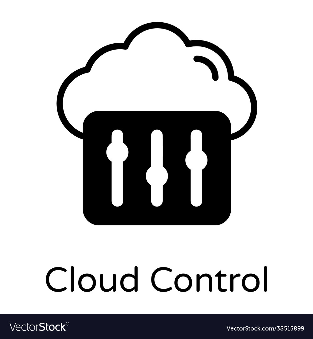 Cloud control Royalty Free Vector Image - VectorStock
