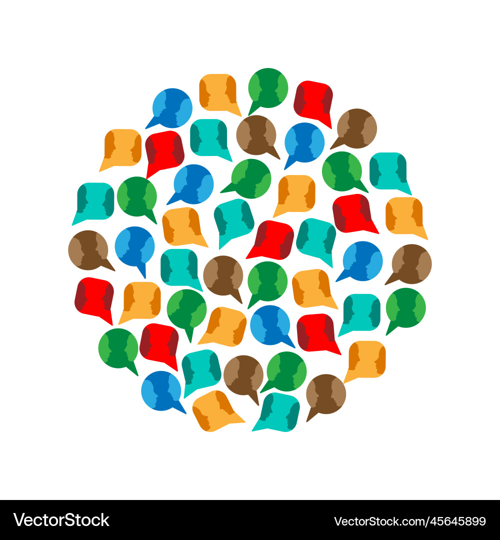Speech bubbles circle set Royalty Free Vector Image