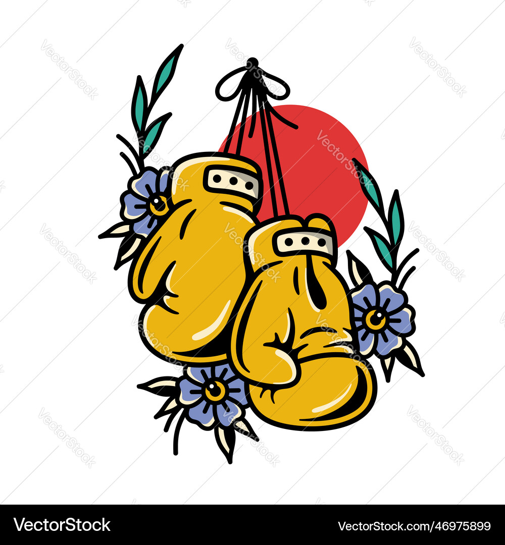 Vintage boxing gloves Royalty Free Vector Image