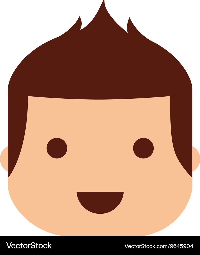Face little boy isolated icon design Royalty Free Vector
