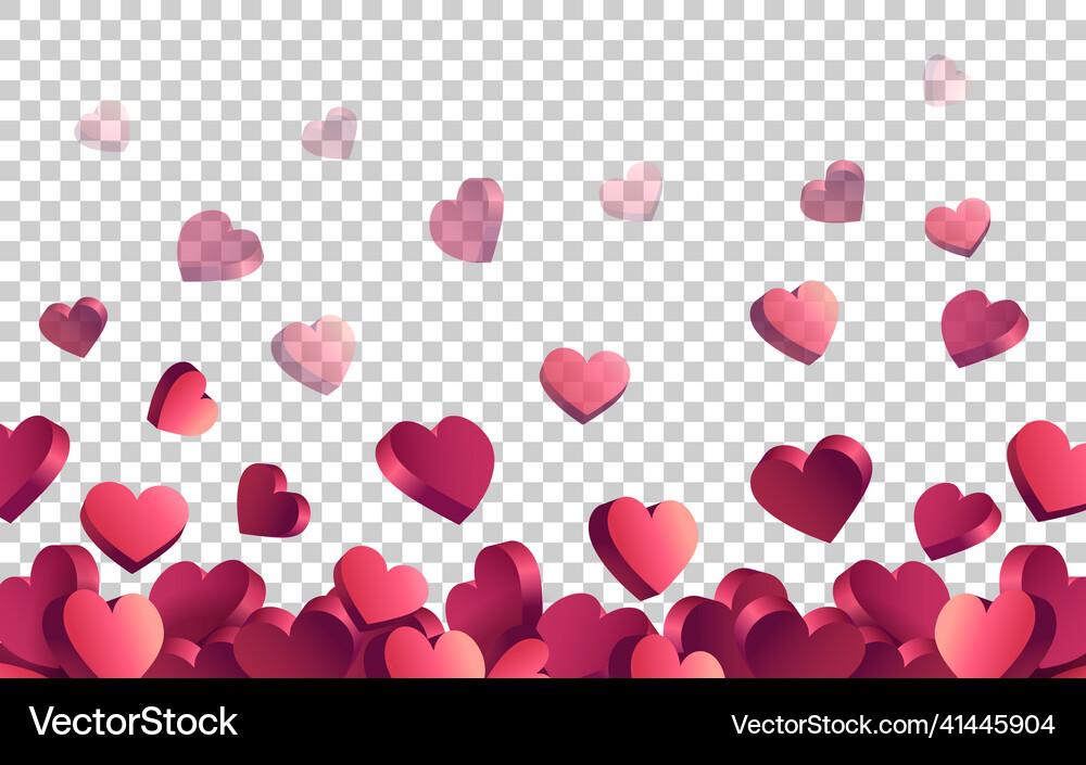 Floating Red Hearts (41445904) – Royalty-Free Vector | VectorStock
