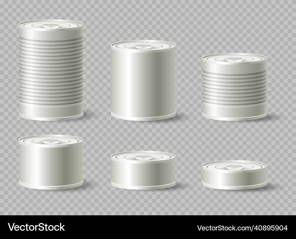 Food canister cans Royalty Free Vector Image - VectorStock