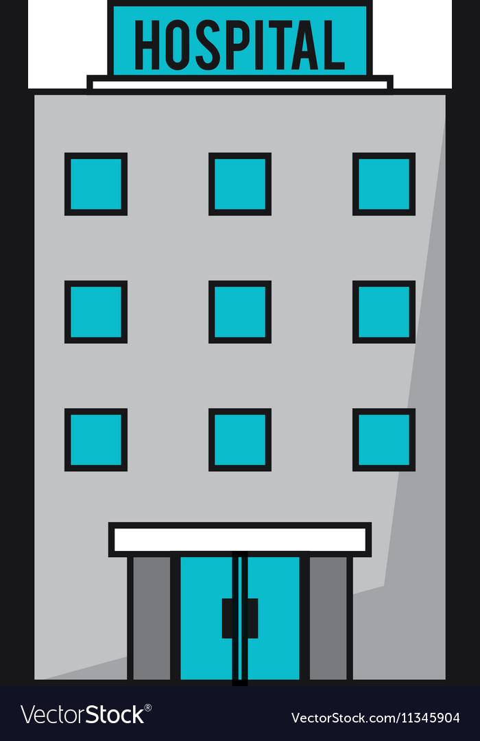 Isolated hospital building design Royalty Free Vector Image