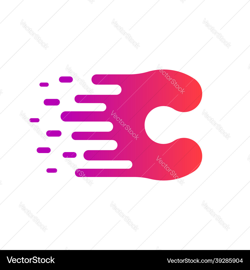 Letter c dots logo design Royalty Free Vector Image