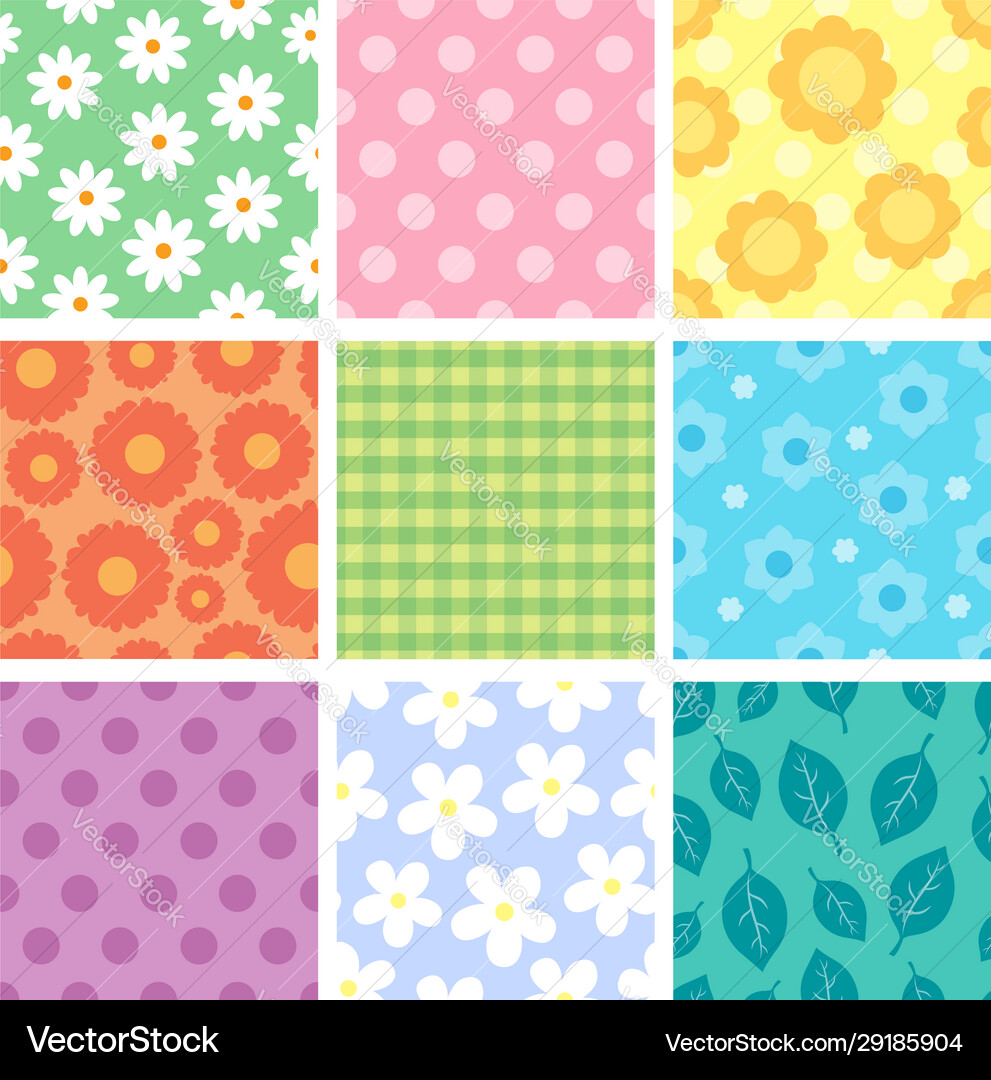 Pattern theme collection 1 Royalty Free Vector Image