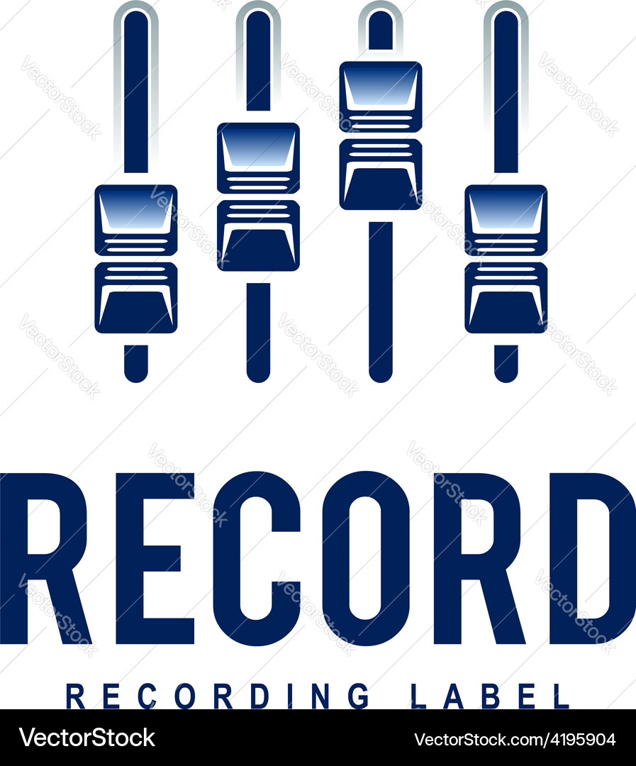 Record logo Royalty Free Vector Image - VectorStock
