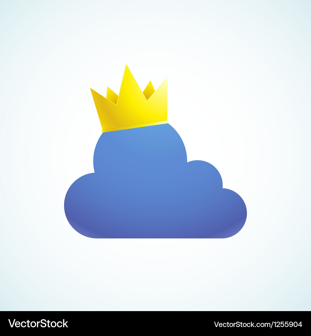 Royal Cloud Icon Royalty Free Vector Image - VectorStock