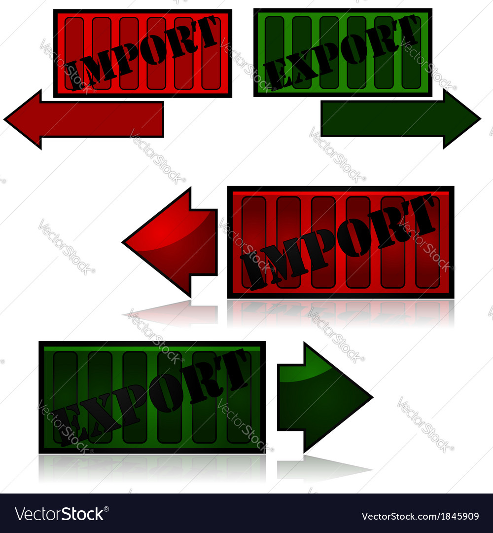 Import and export Royalty Free Vector Image - VectorStock