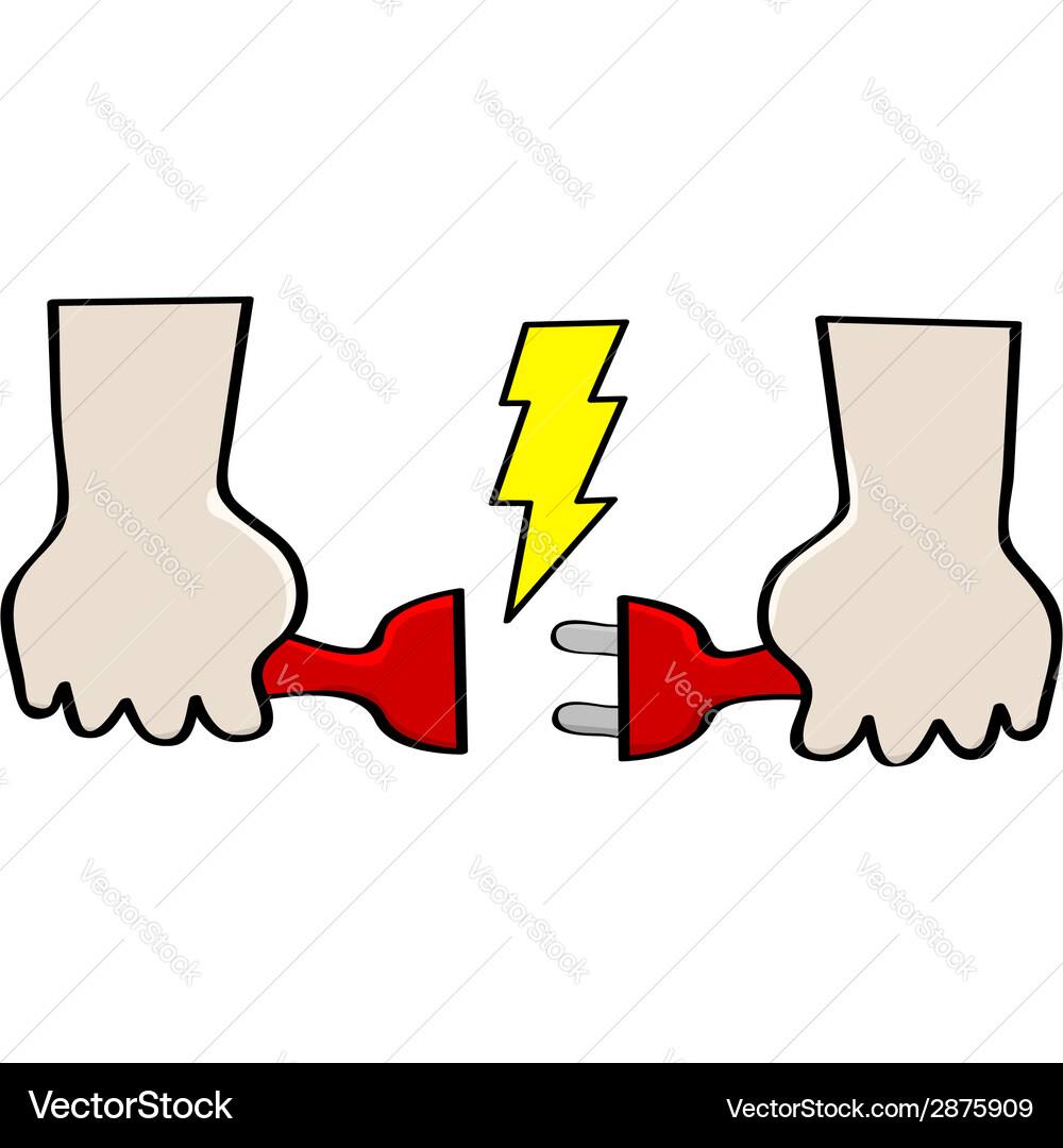 Plugging cables Royalty Free Vector Image - VectorStock