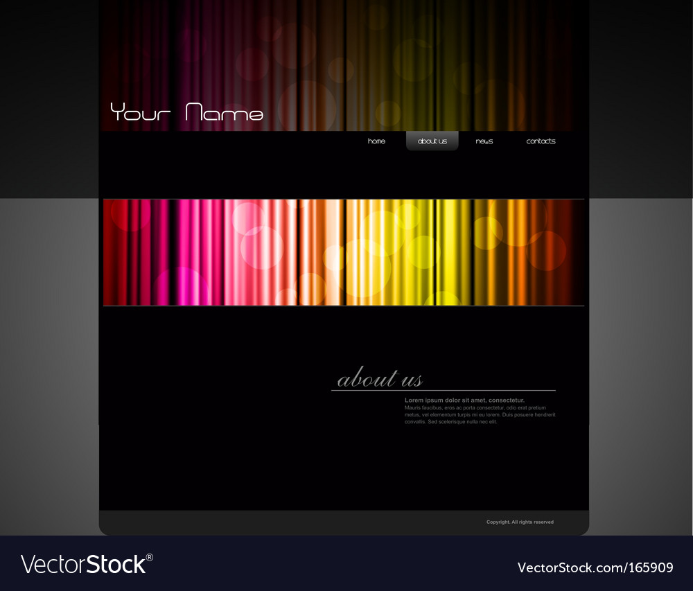 Website template Royalty Free Vector Image - VectorStock
