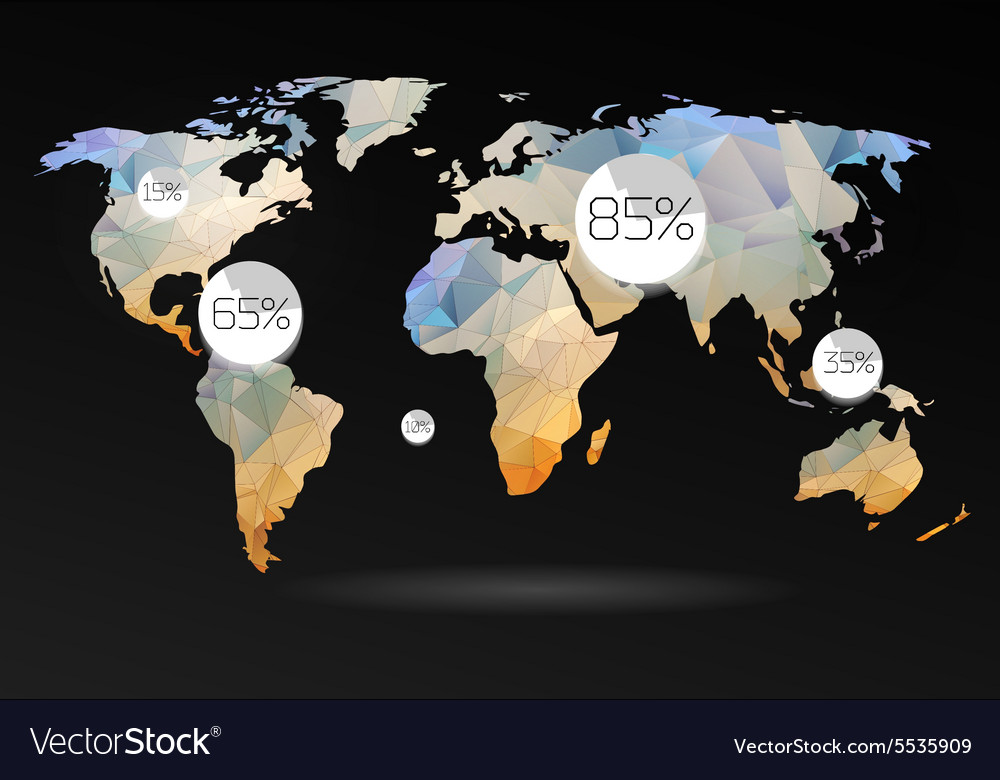 World map background Royalty Free Vector Image