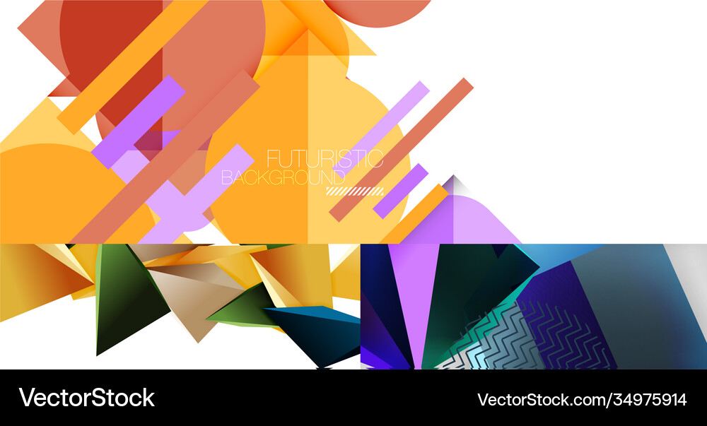 Collection minimal geometric abstract Royalty Free Vector