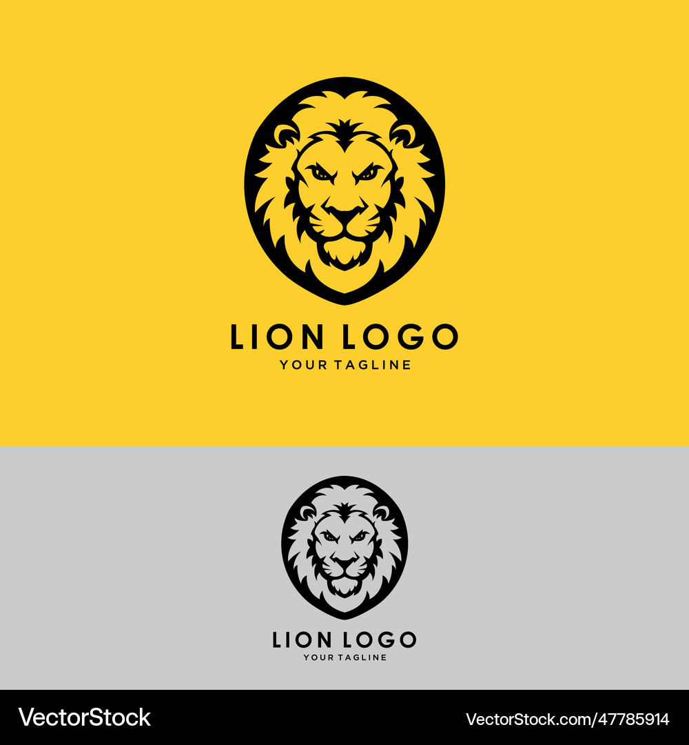 Modern lion logo Royalty Free Vector Image - VectorStock
