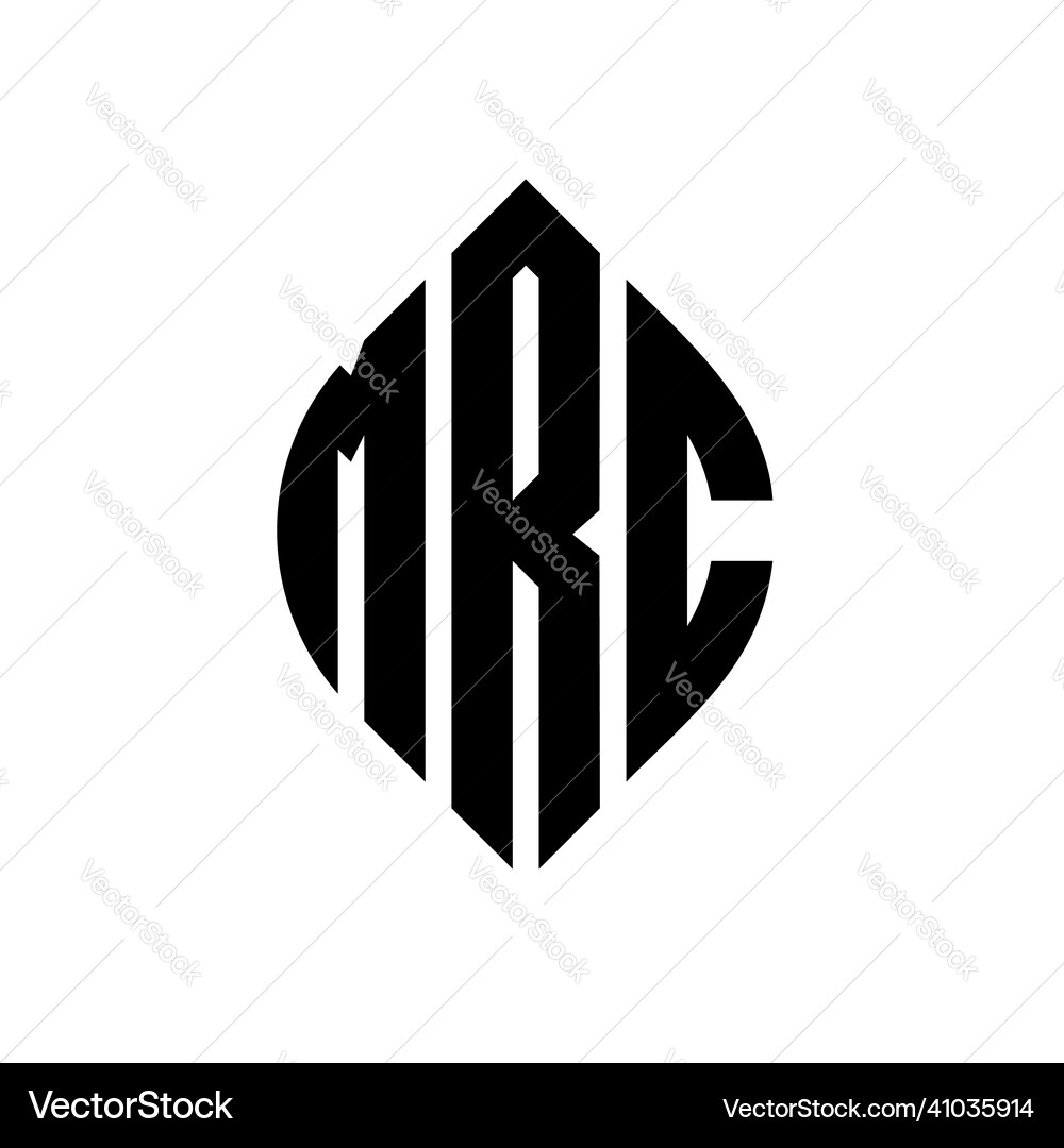 Mrc circle letter logo design with circle Vector Image