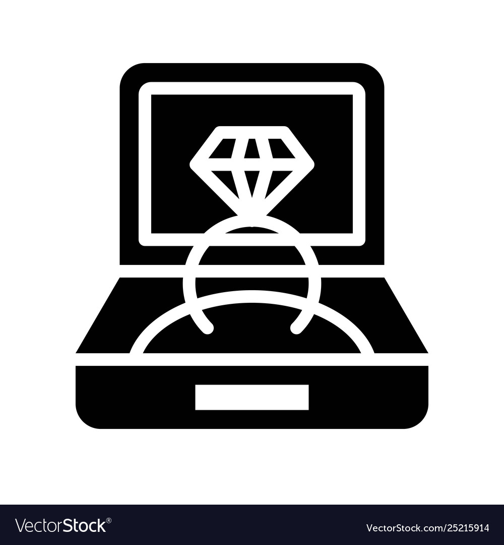 Ring isolated solid style icon Royalty Free Vector Image