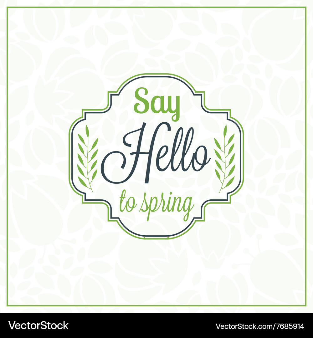 Spring vintage retro style typographic badge Vector Image