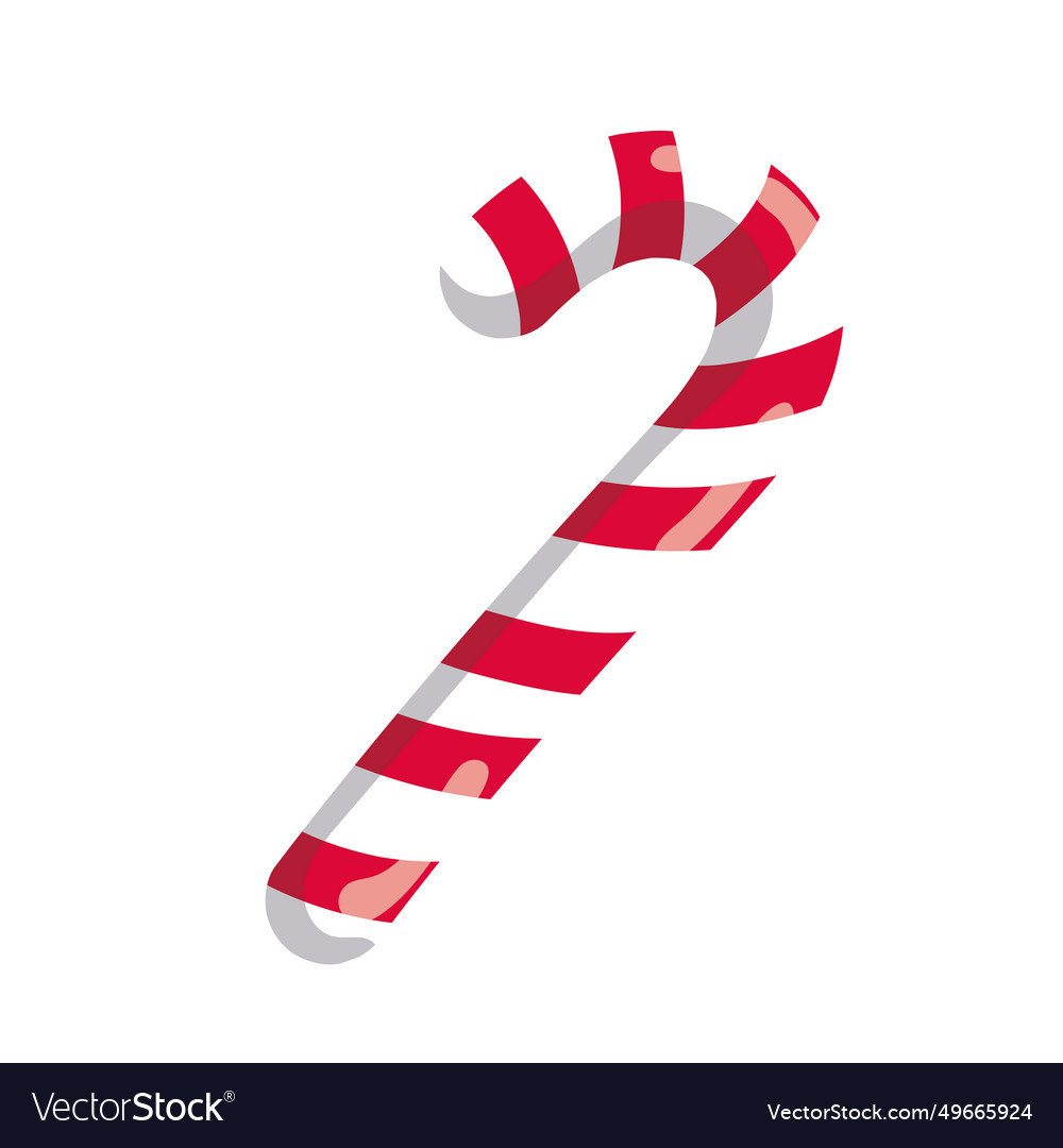Colored christmas candy cane icon Royalty Free Vector Image