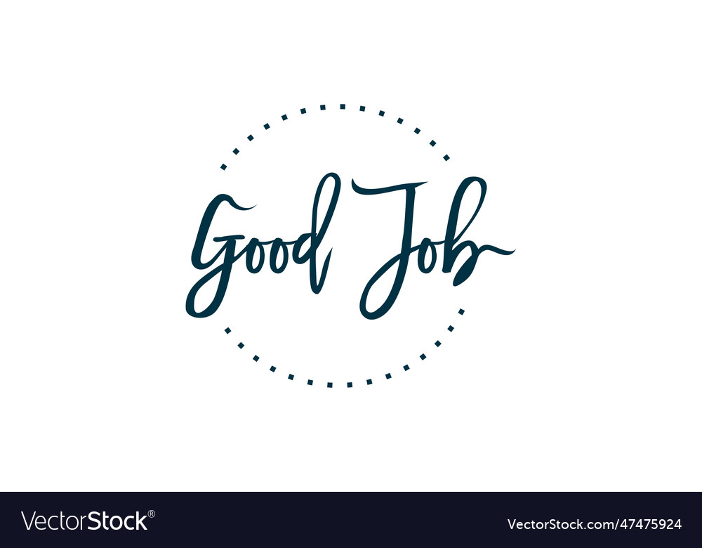 Good job logo design with modern idea Royalty Free Vector Good job logo design with modern idea Royalty Free Vector