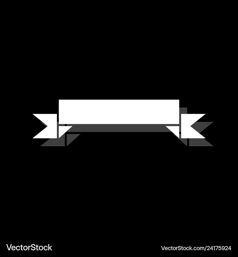 Ribbon icon flat Royalty Free Vector Image - VectorStock