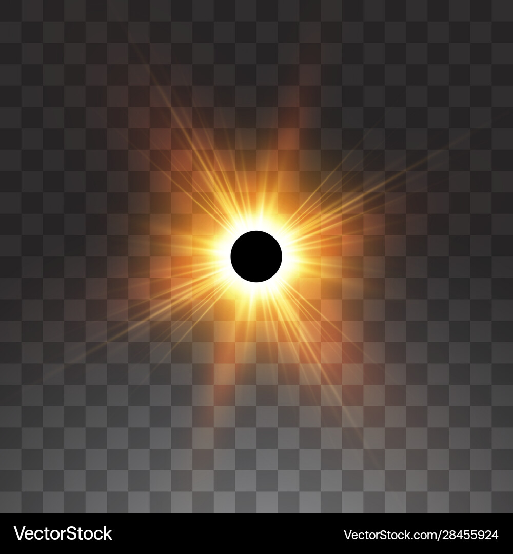 Total solar eclipse Royalty Free Vector Image - VectorStock