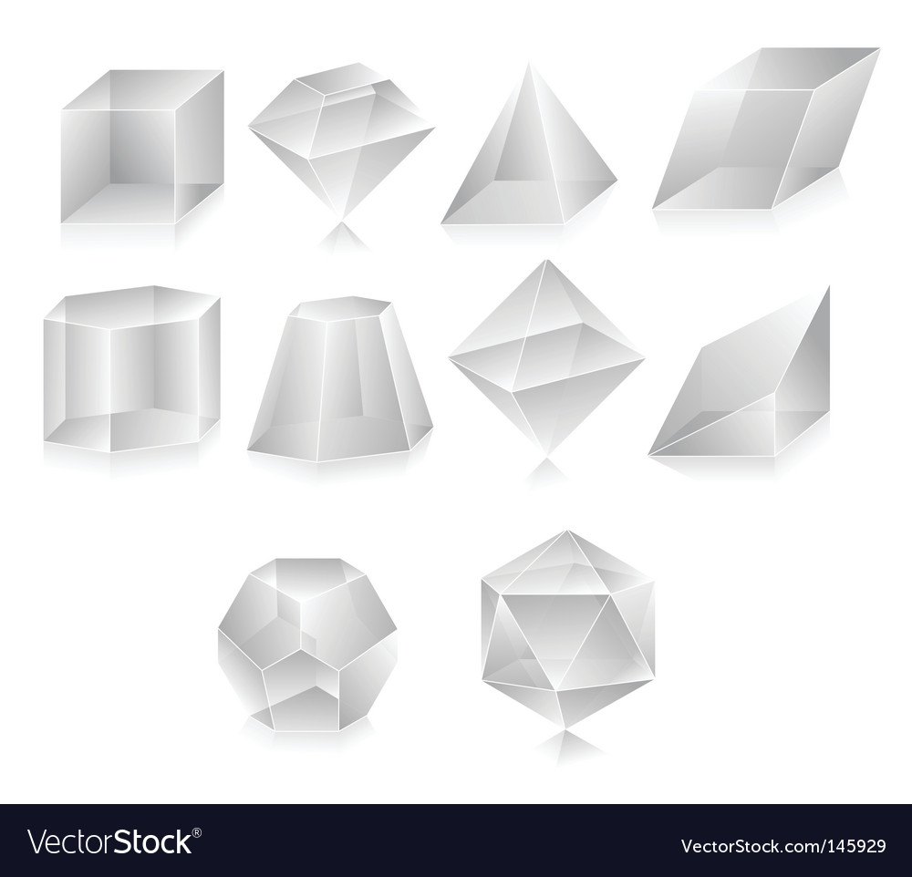 3d shape Royalty Free Vector Image - VectorStock