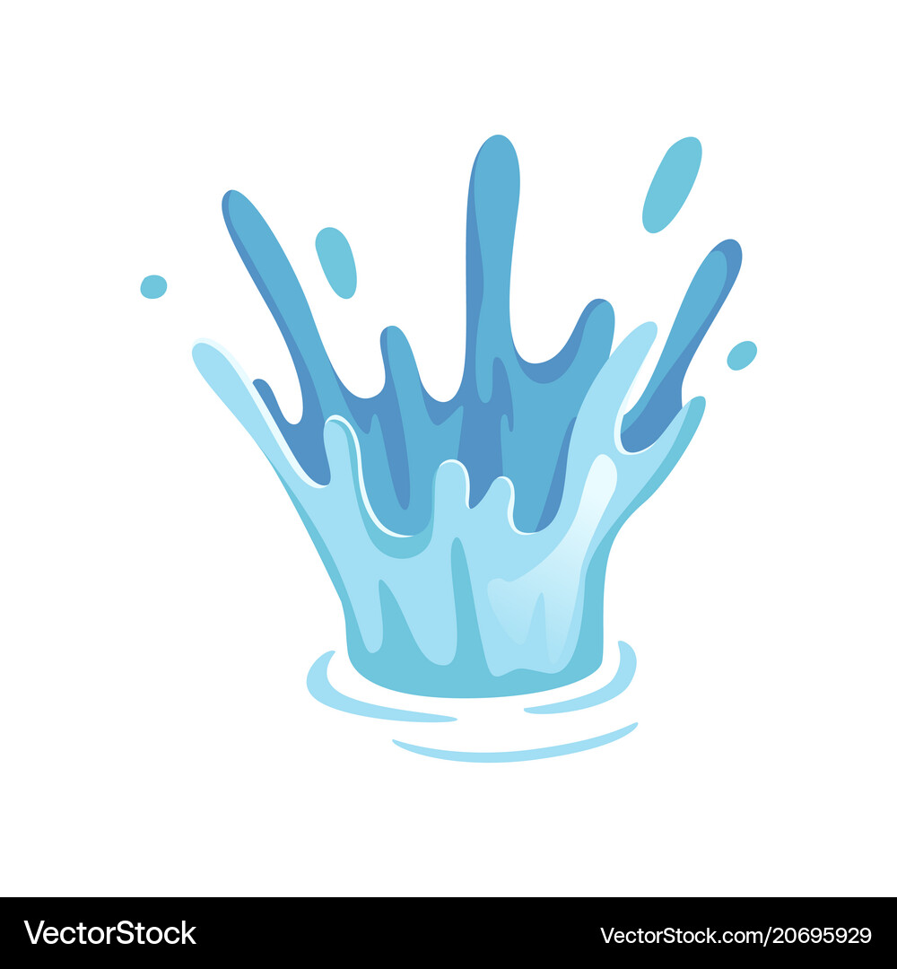 Bright splash water on a Royalty Free Vector Image