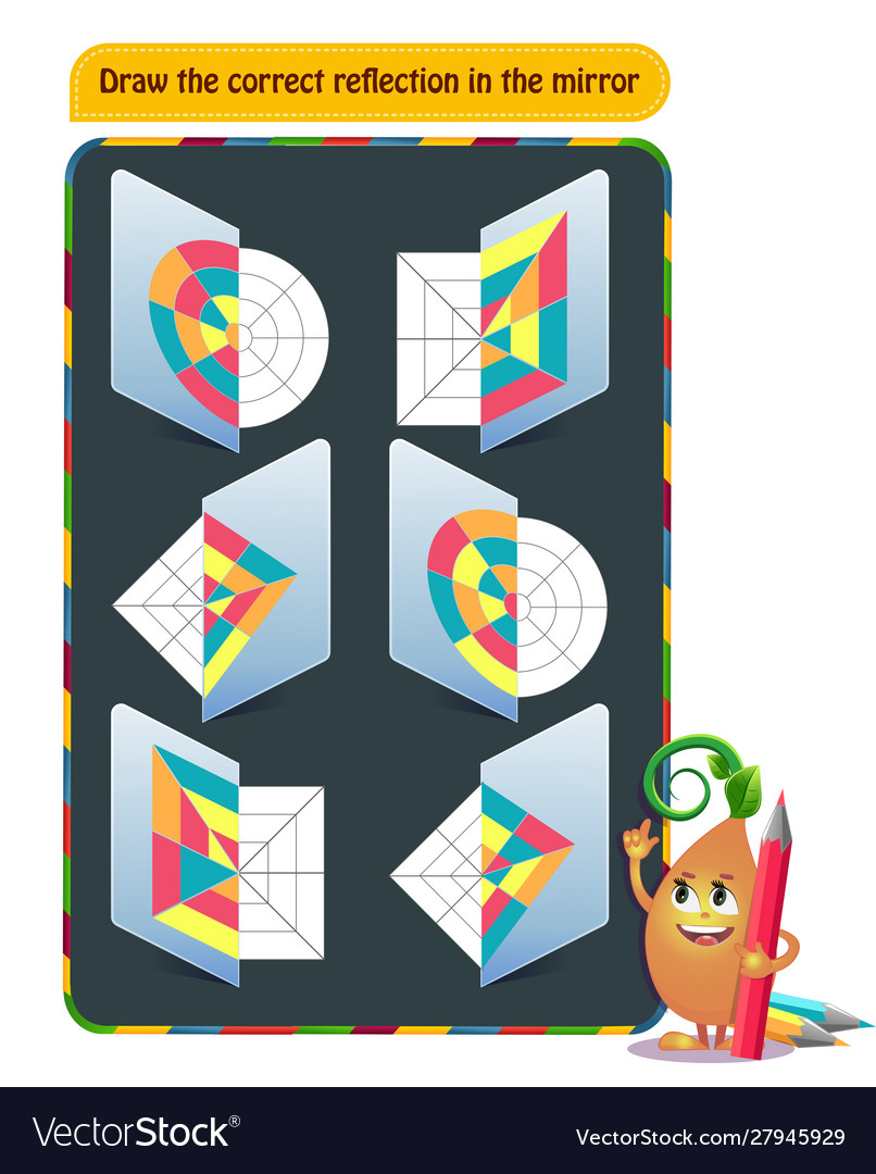 Draw correct reflection Royalty Free Vector Image